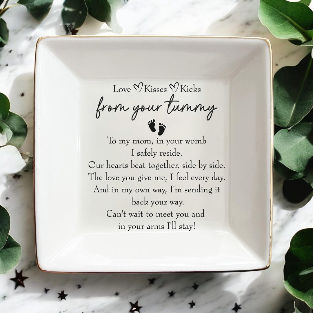 Personalized Ring Dish for Mom From Baby in the Womb Trinket Ring Dish ...