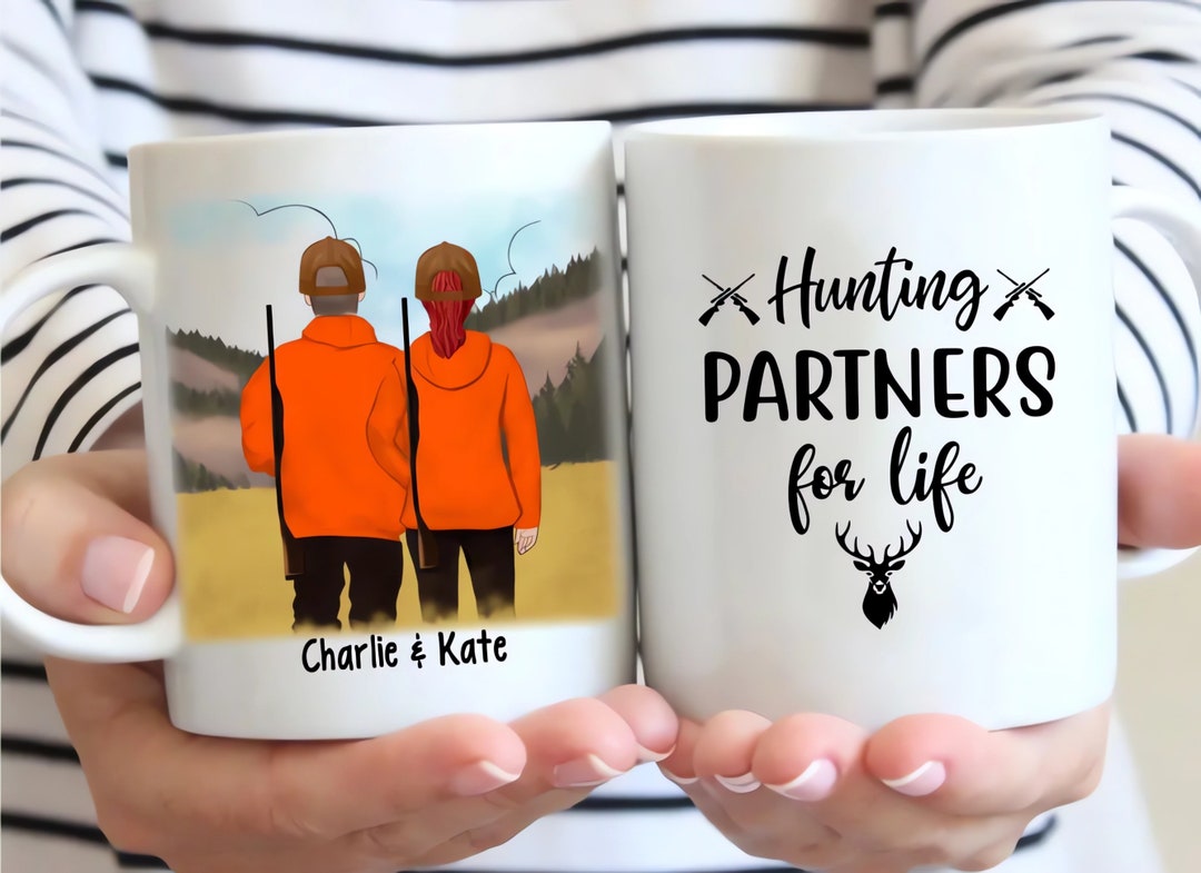 Hunting Partners for Life Personalized Couple Mug, Funny Mugs for ...