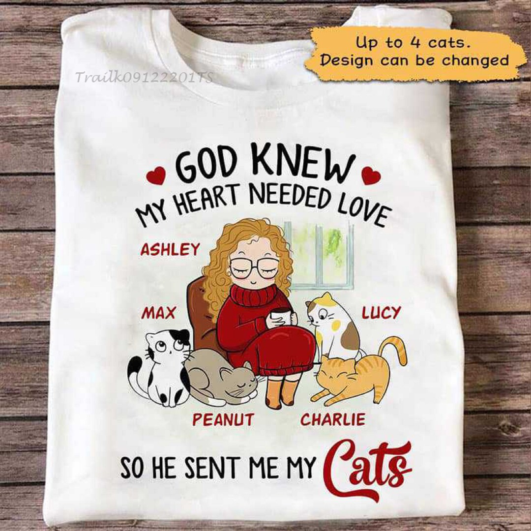 Personalized Cat Shirt, Official Cat Shirt, Funny Cat Shirt, God Knew ...