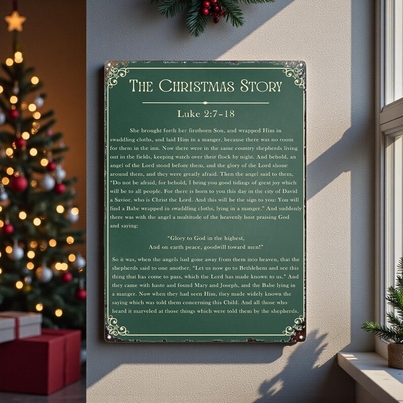 The Christmas Story Sign-christmas Metal Sign-holiday Book Page Vintage ...