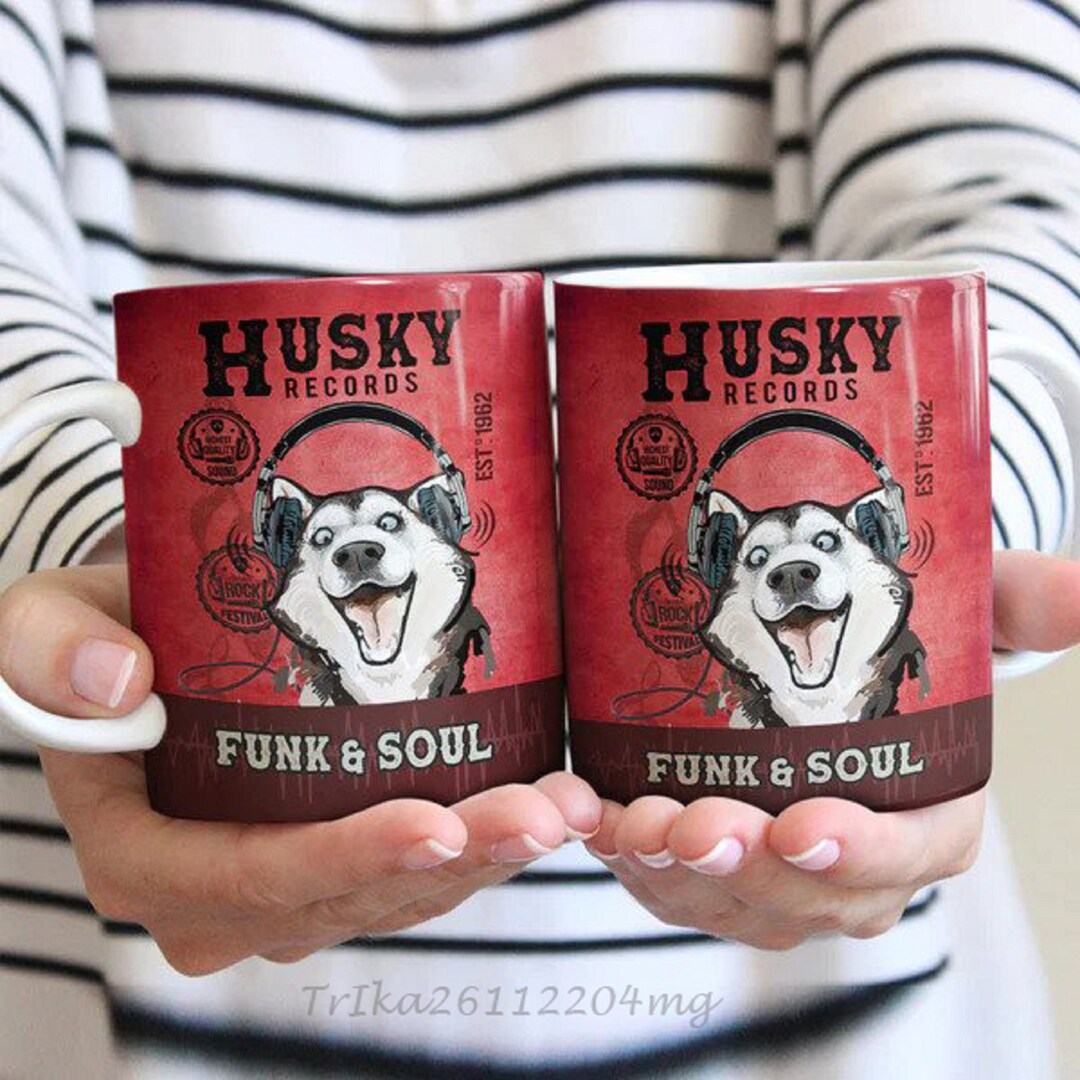 Husky Dog Coffee Company Mug, Vintage Husky Dog Mug for Dog Lovers, Mom ...