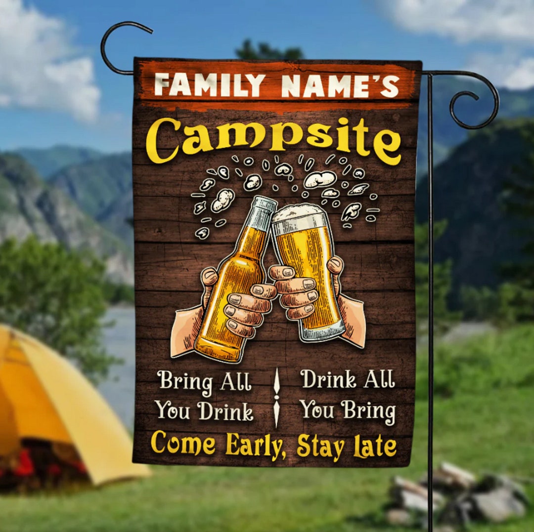 Making Memories Camping Personalized Flag, Custom Camping Flag ...