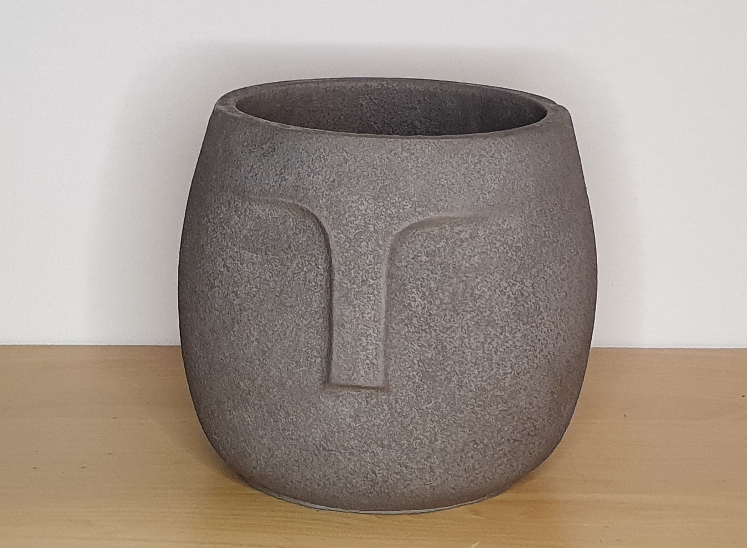 Abstract Face Cement Flower Pot - Etsy