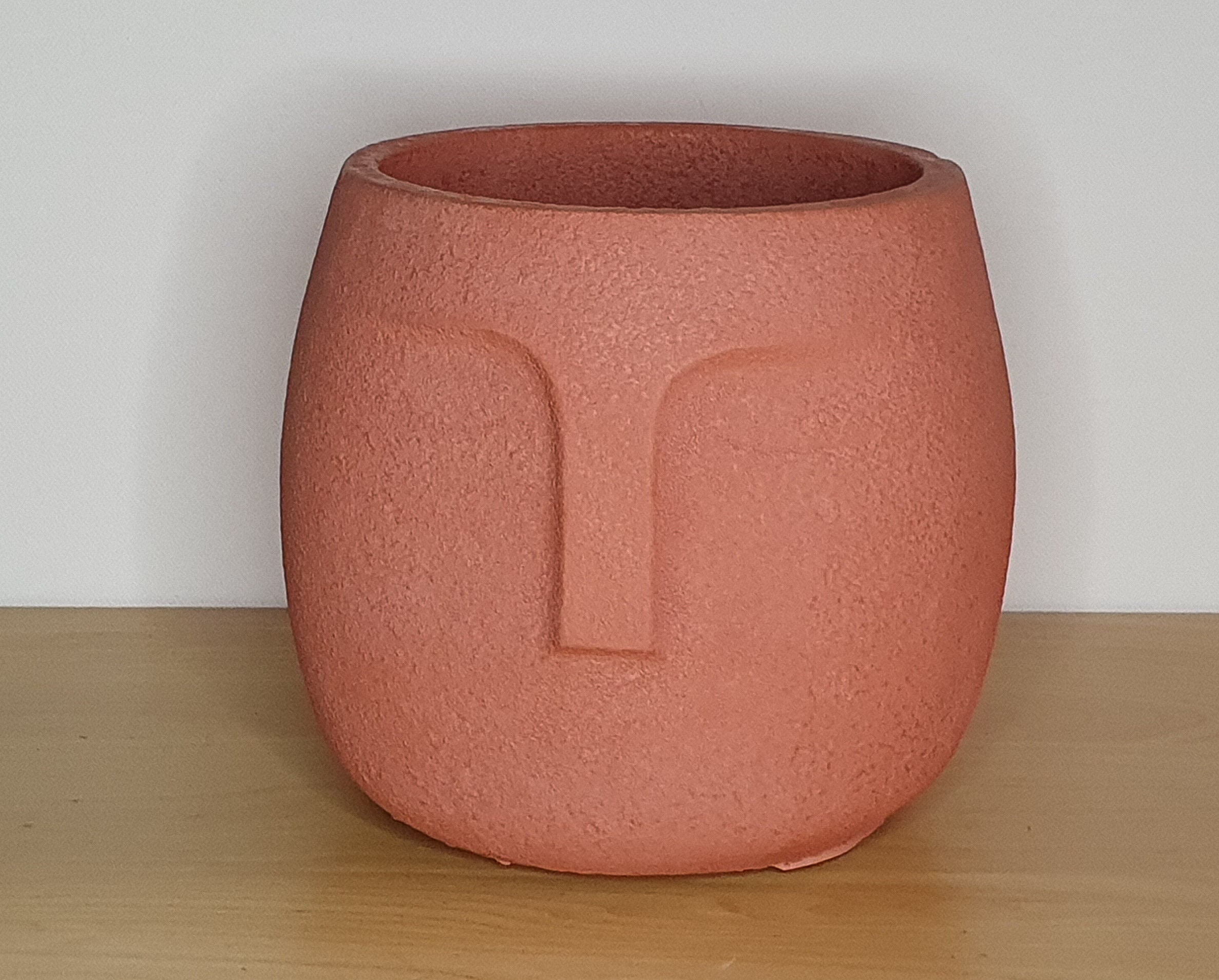 Abstract Face Cement Flower Pot - Etsy