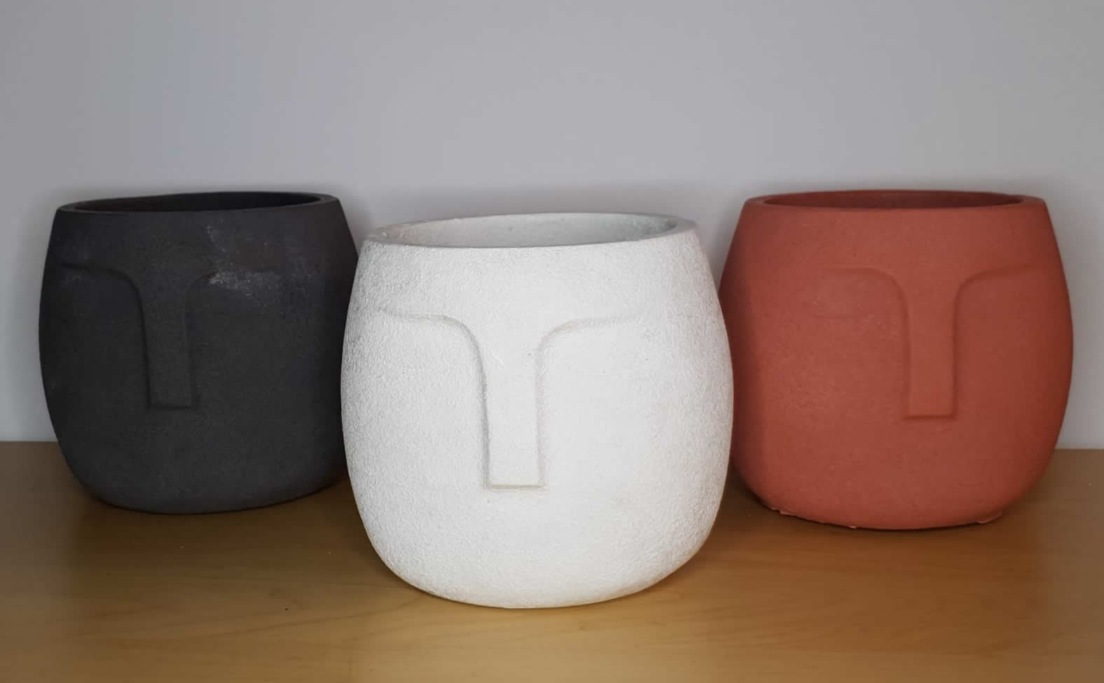 Abstract Face Cement Flower Pot - Etsy