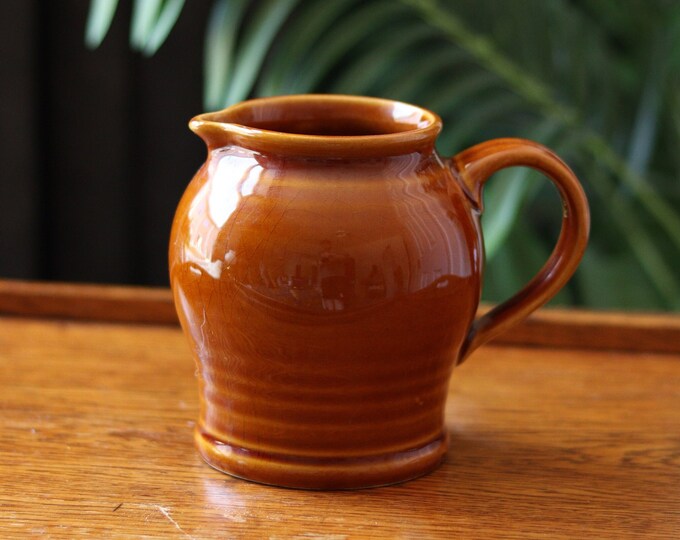 Vintage 1960s DDR East German Brown Glazed Ceramic Milk Cream Jug 0.6L ...
