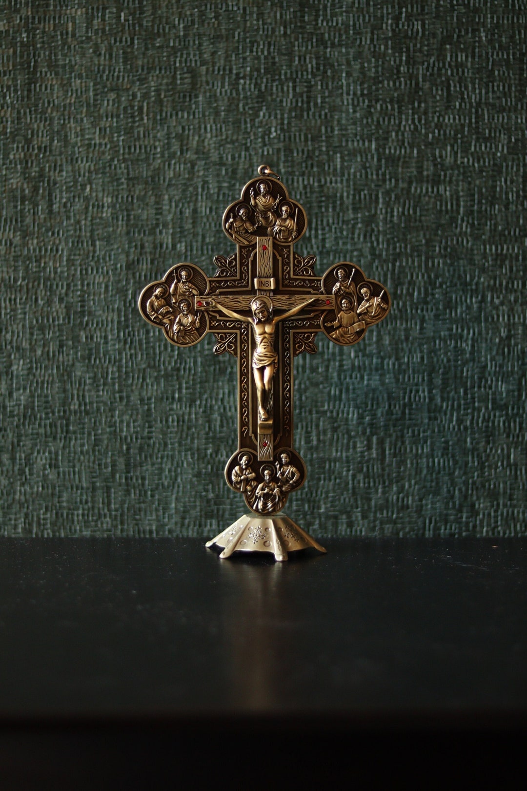 Jesus & 12 Disciples Alter Prayer Cross Stand Wall Hanging Crucifix ...