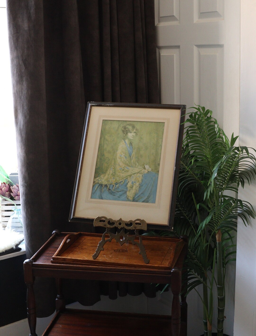 1930s Framed Alice Blue Gown USA Print by Arthur Garrett Teddy ...