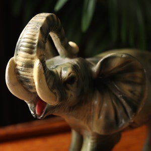 1930's Chalkware Elephant Sculpture Art Deco Lucky Elephant Statue ...