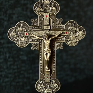 Jesus & 12 Disciples Alter Prayer Cross Stand Wall Hanging Crucifix ...