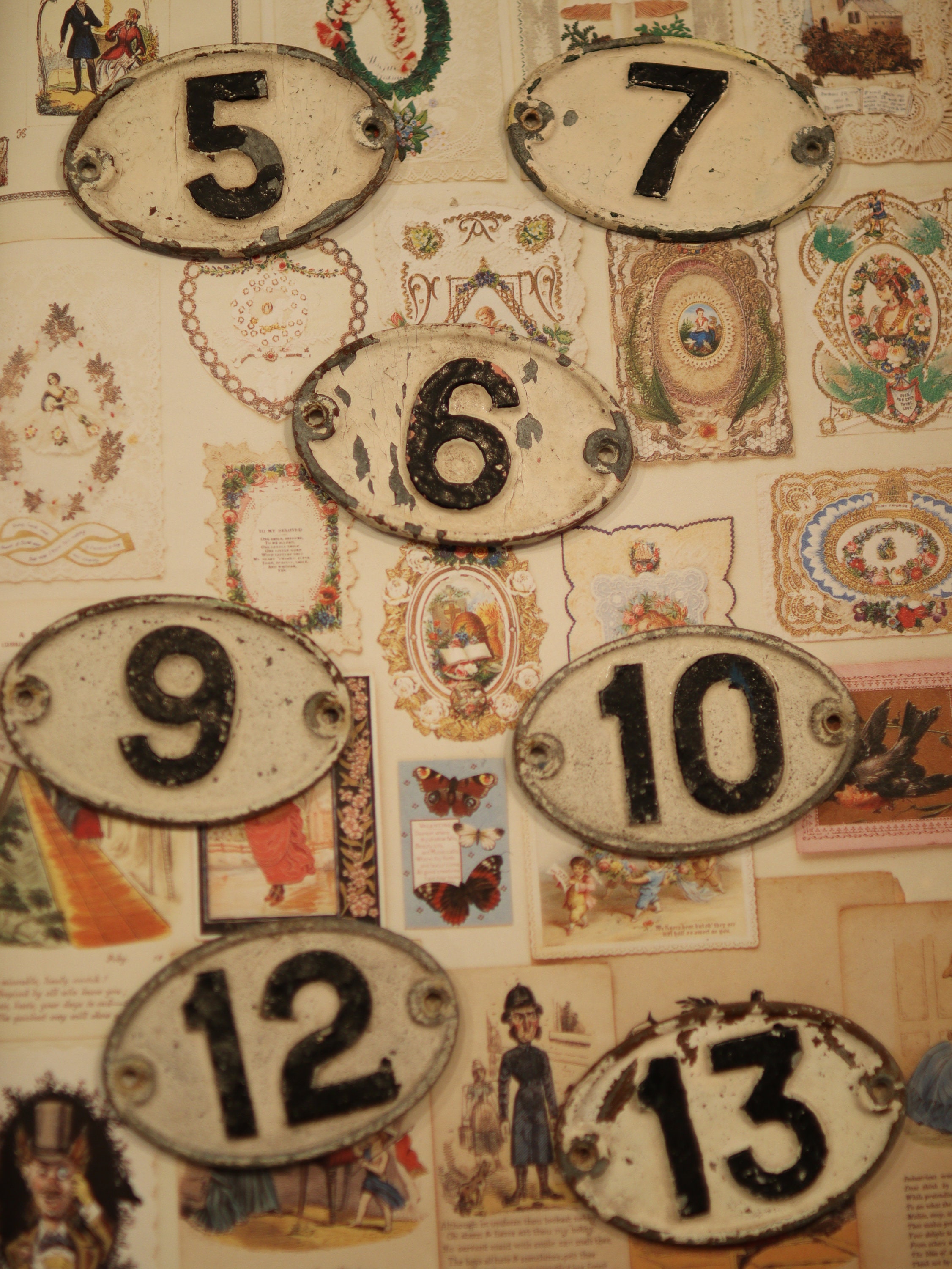 Vintage Lead Numbers Door Numbers Table Numbers Antique House Numbers ...