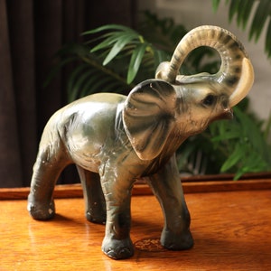 1930's Chalkware Elephant Sculpture Art Deco Lucky Elephant Statue ...