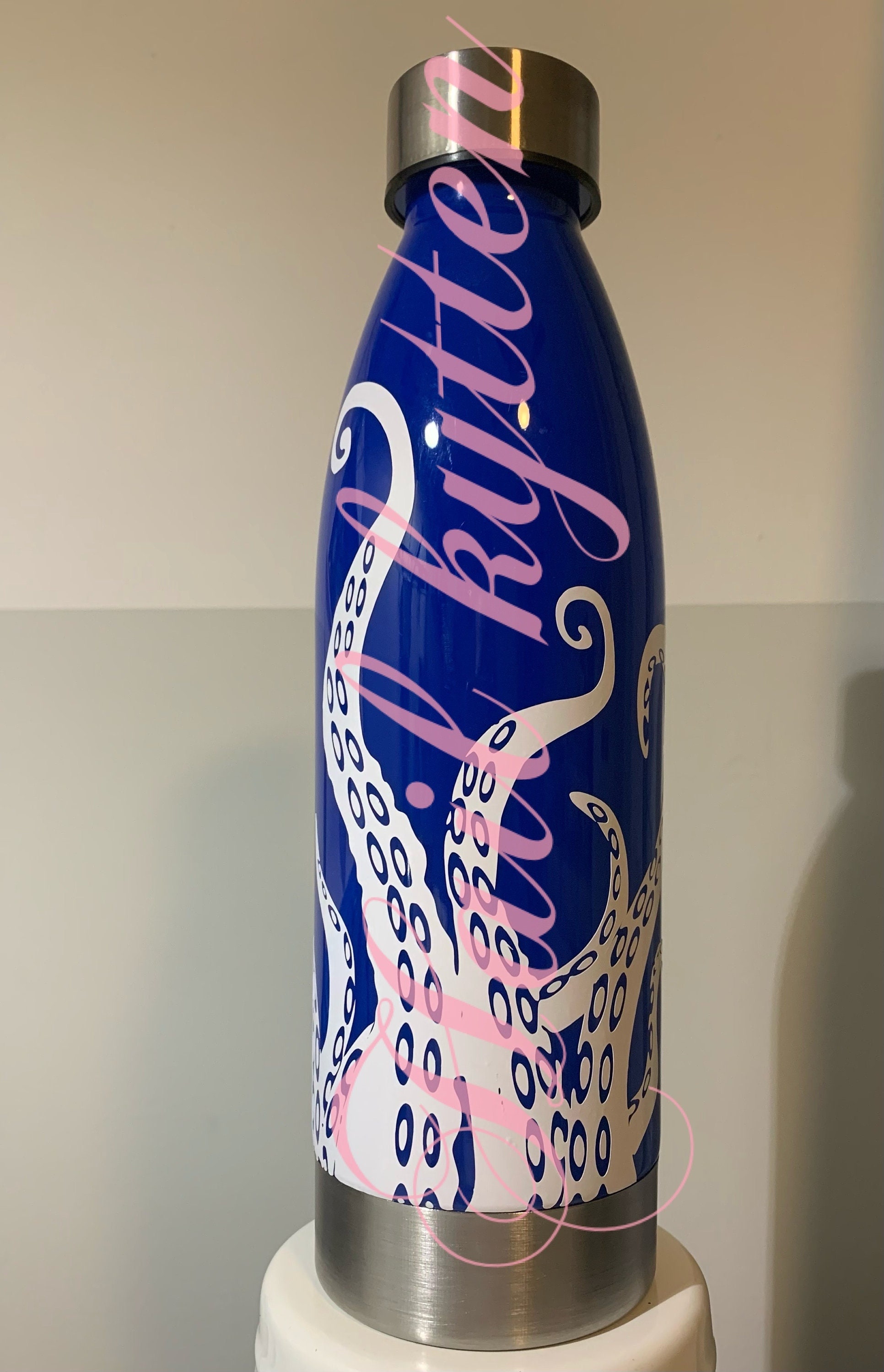 Octopus tentacles blue water bottle | Etsy