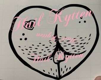 Heart Ass Decal | Etsy