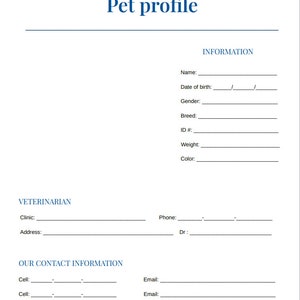 Pet Profile - Etsy