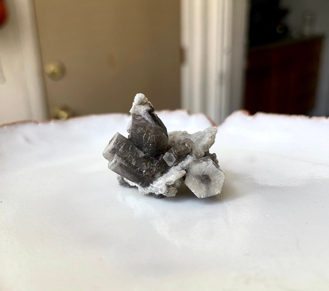 Panda Calcite Cluster on Matrix - Etsy