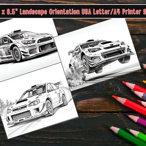 30 Rally Car Printable Coloring Pages - PDF & PNG Instant Download - 8. ...