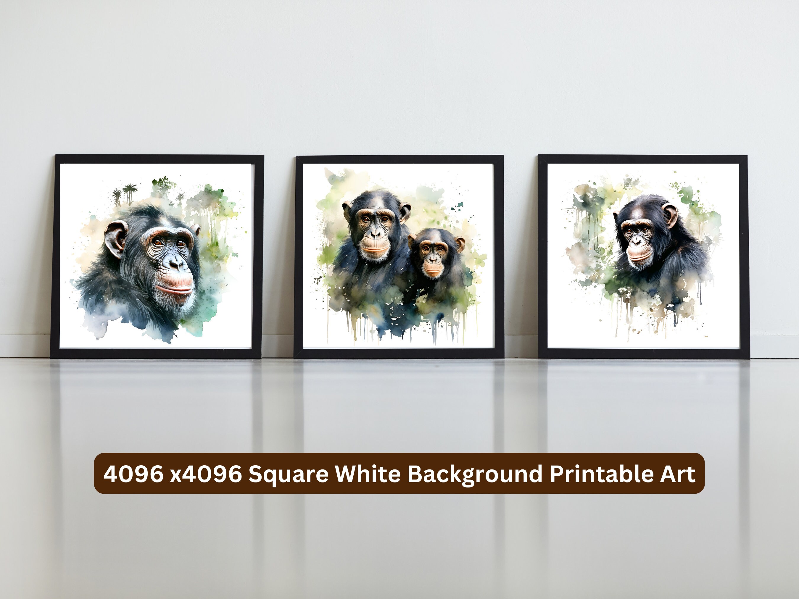 20 Cute Chimpanzees Clip Art - High Quality 300 Dpi Jpgs - Monkey ...