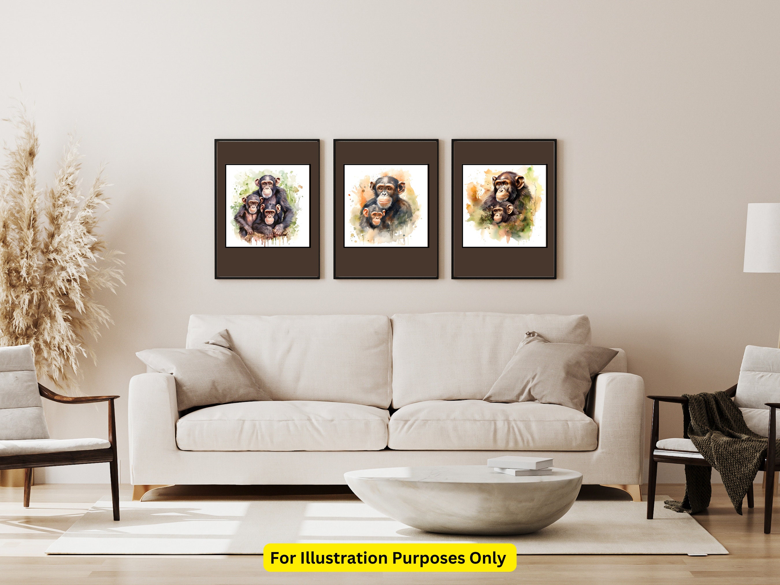 20 Cute Chimpanzees Clip Art - High Quality 300 Dpi Jpgs - Monkey ...