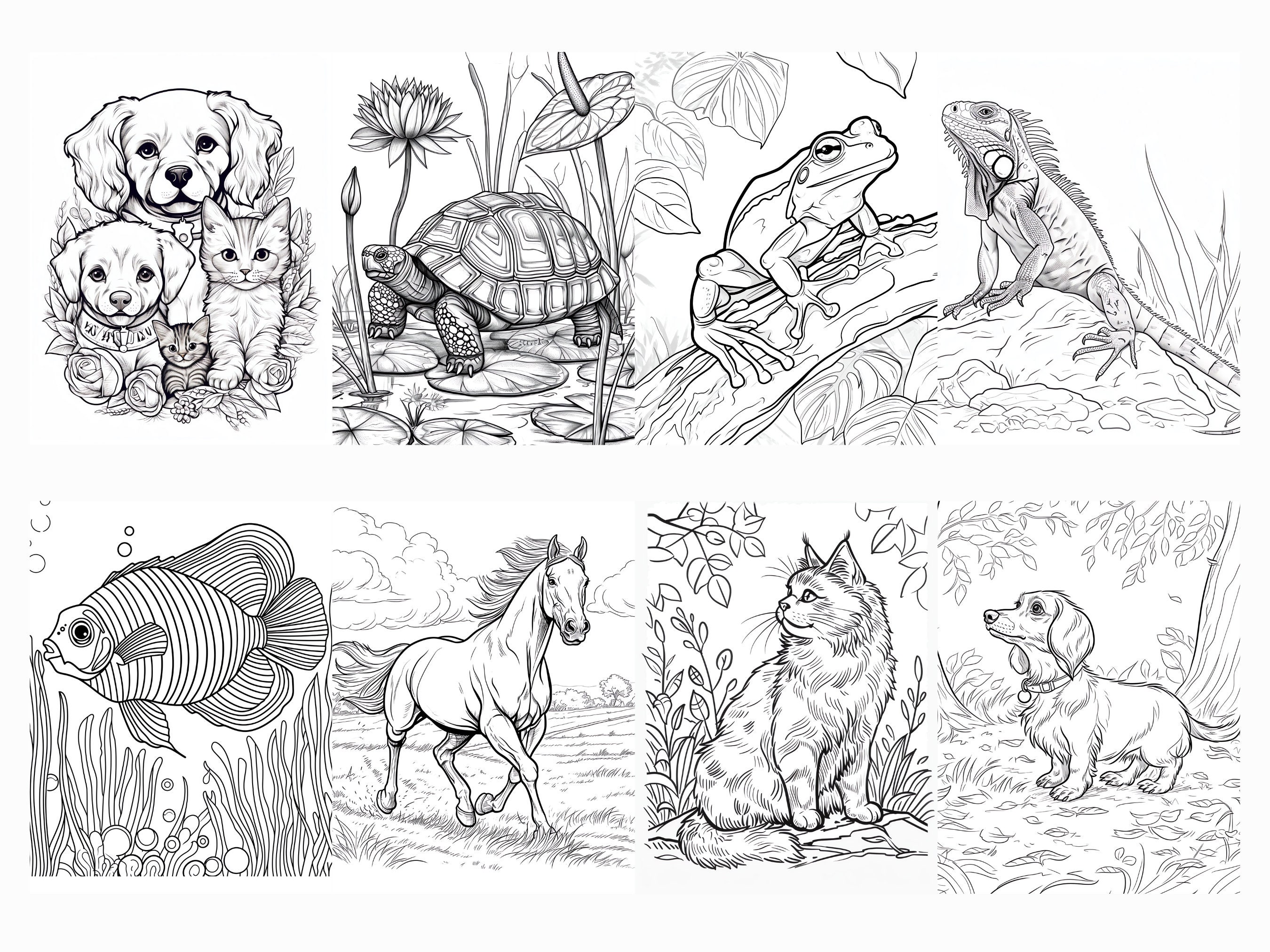 30 Printable Coloring Pages - Pets Collection - Adult & Children - Dogs ...