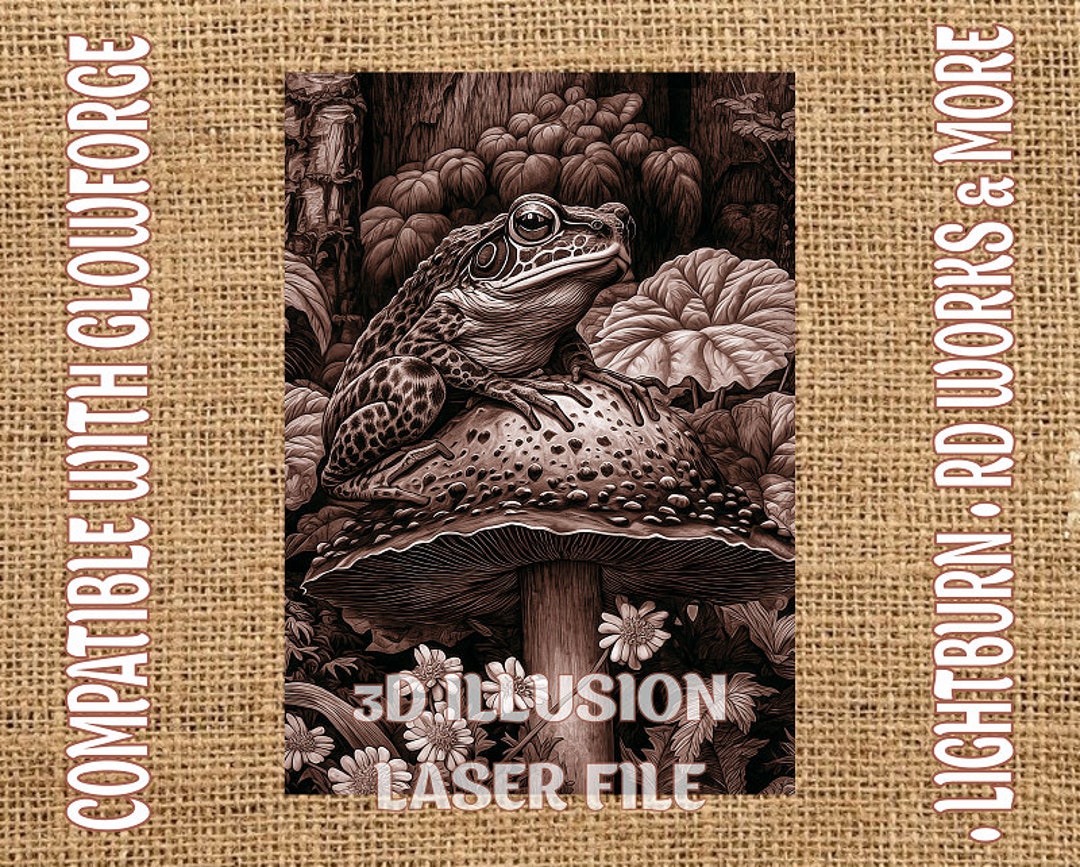 Laser Burn PNG 3D Illusion Engrave Laser Ready Glowforge Files Digital ...