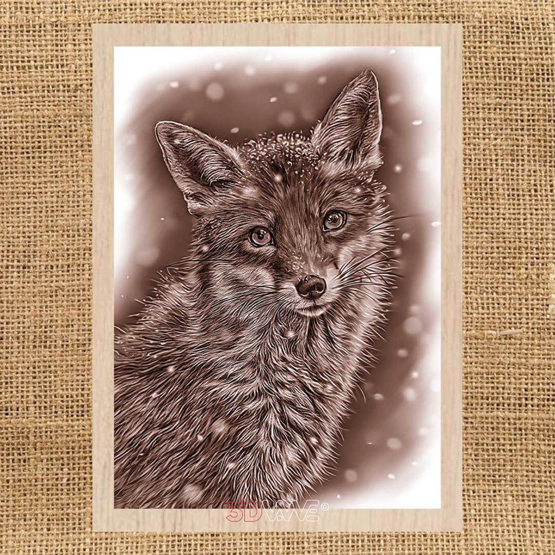 Fox Laser File Laser Ready Files 3d Illusion File Digital Download ...