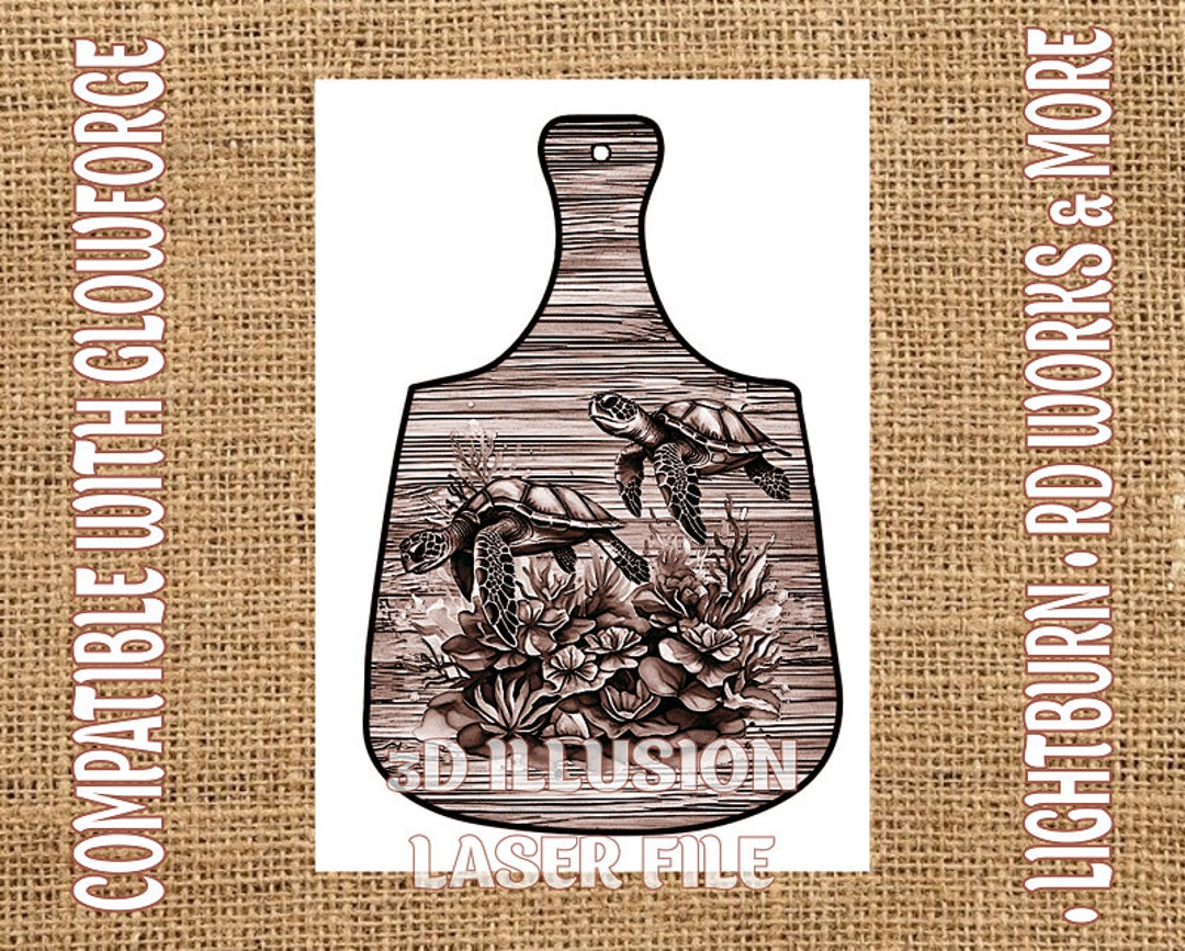 Laser Burn PNG 3D Illusion Engrave Laser Ready Glowforge Files Digital ...