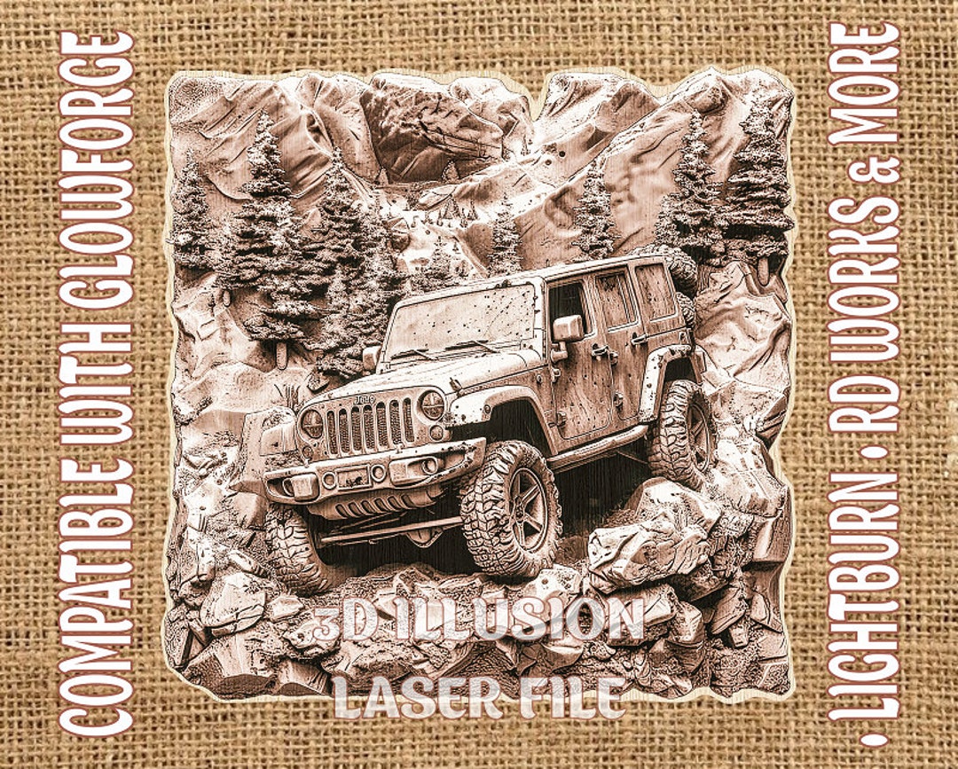 Laser Engrave Burn PNG 3D Illusion Engrave Laser Files Glowforge Files ...