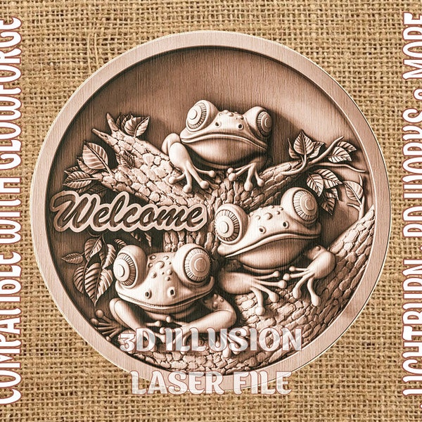 Frog Sign Laser File - Etsy