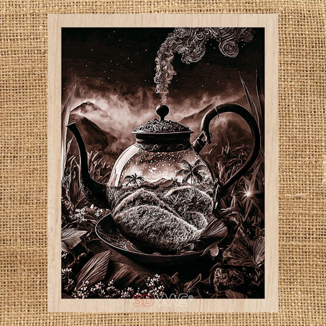 Fantasy Tea Kettle Laser File Laser Ready Files 3d Illusion File ...