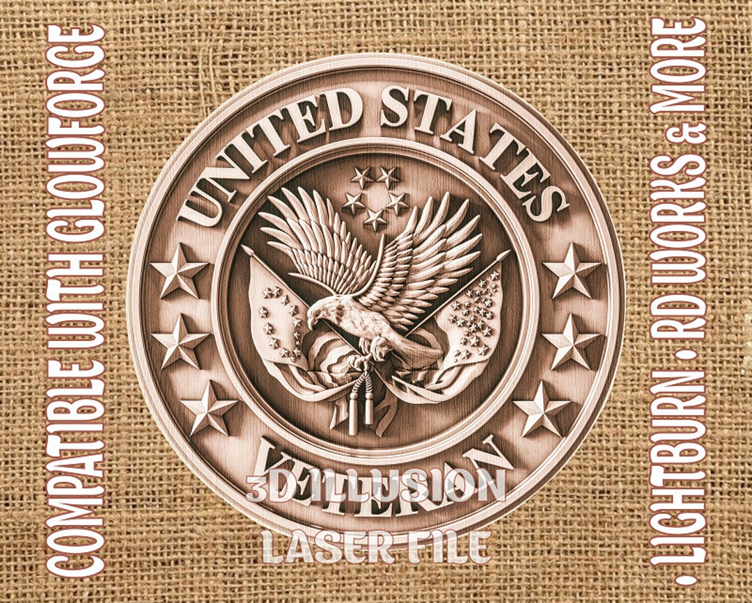 Laser Burn PNG 3D Illusion Engrave Laser Ready Glowforge Files Digital ...