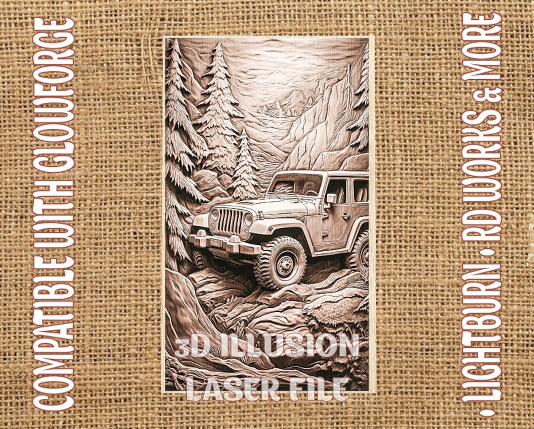 Laser Burn PNG 3D Illusion Engrave Laser Files Glowforge Files Digital ...