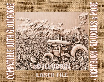 3d Illusion Tractor - Etsy