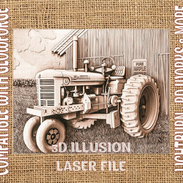 3d Paper Tractor - Etsy
