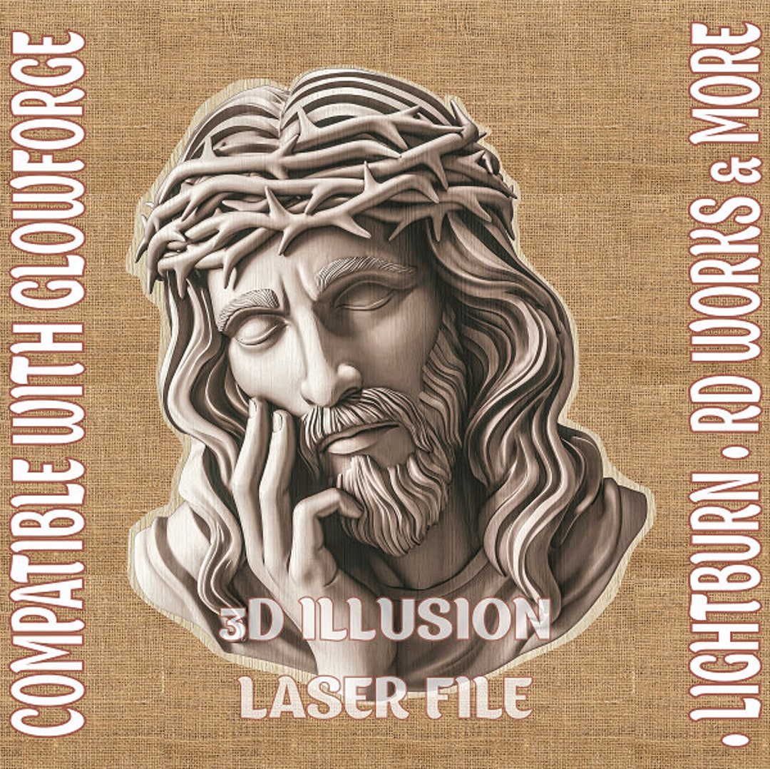 Laser Burn PNG 3D Illusion Engrave Laser Ready Glowforge Digital Design ...