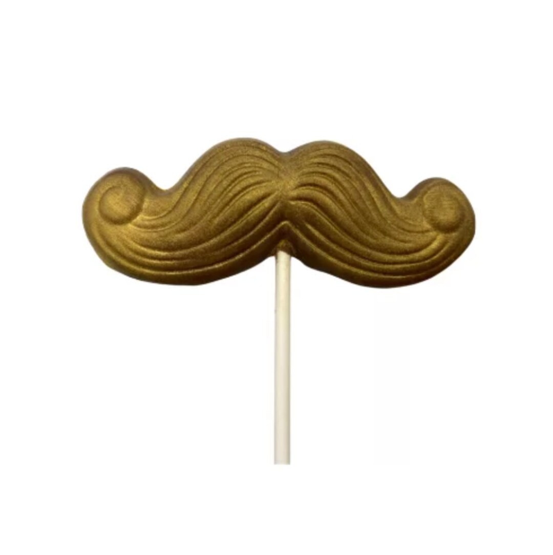 Golden Chocolate Mustache Lollipop - Etsy