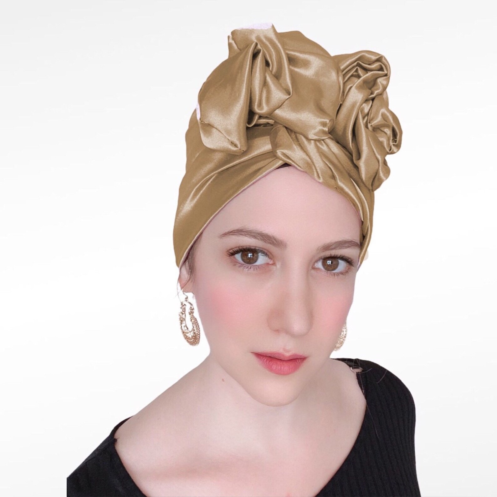Black Satin Wired Headwrap Satin Head Scarf Black Satin - Etsy