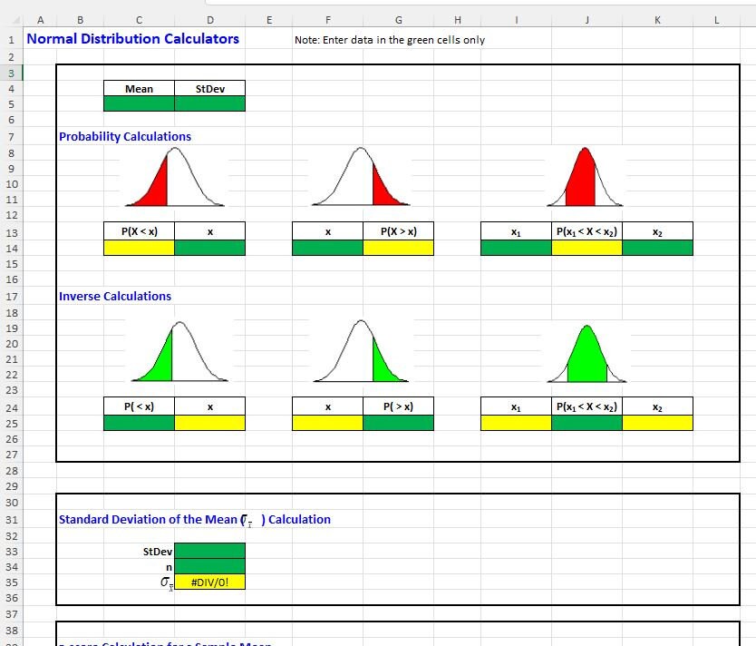 Nominal Probability Distribution Calculator | Statistics | Excel - Etsy