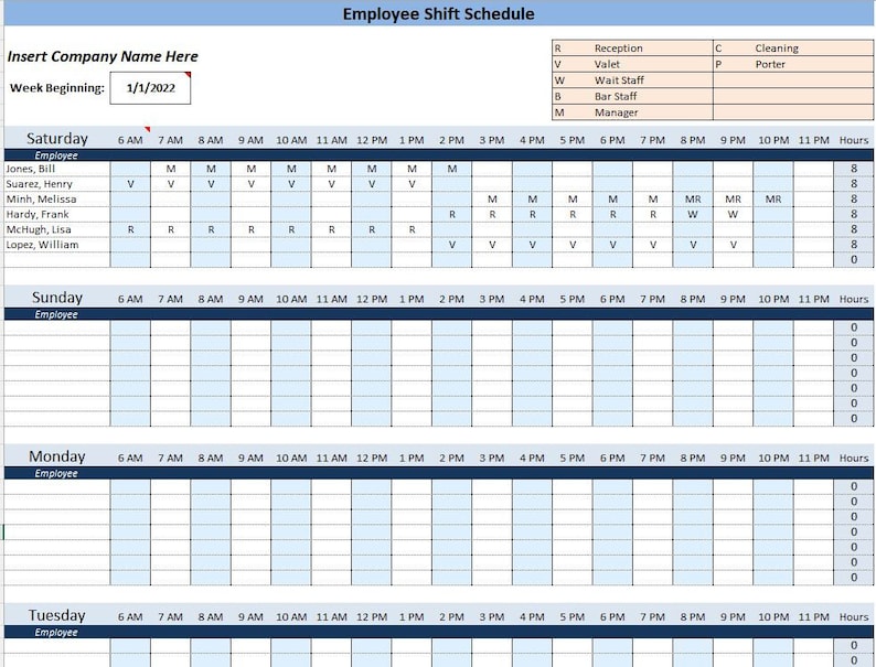 Google sheet employee schedule template - etpdashboard