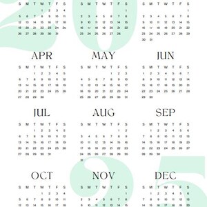 2025year at a Glance / Overview Calendar – Printable & Digital Planner ...