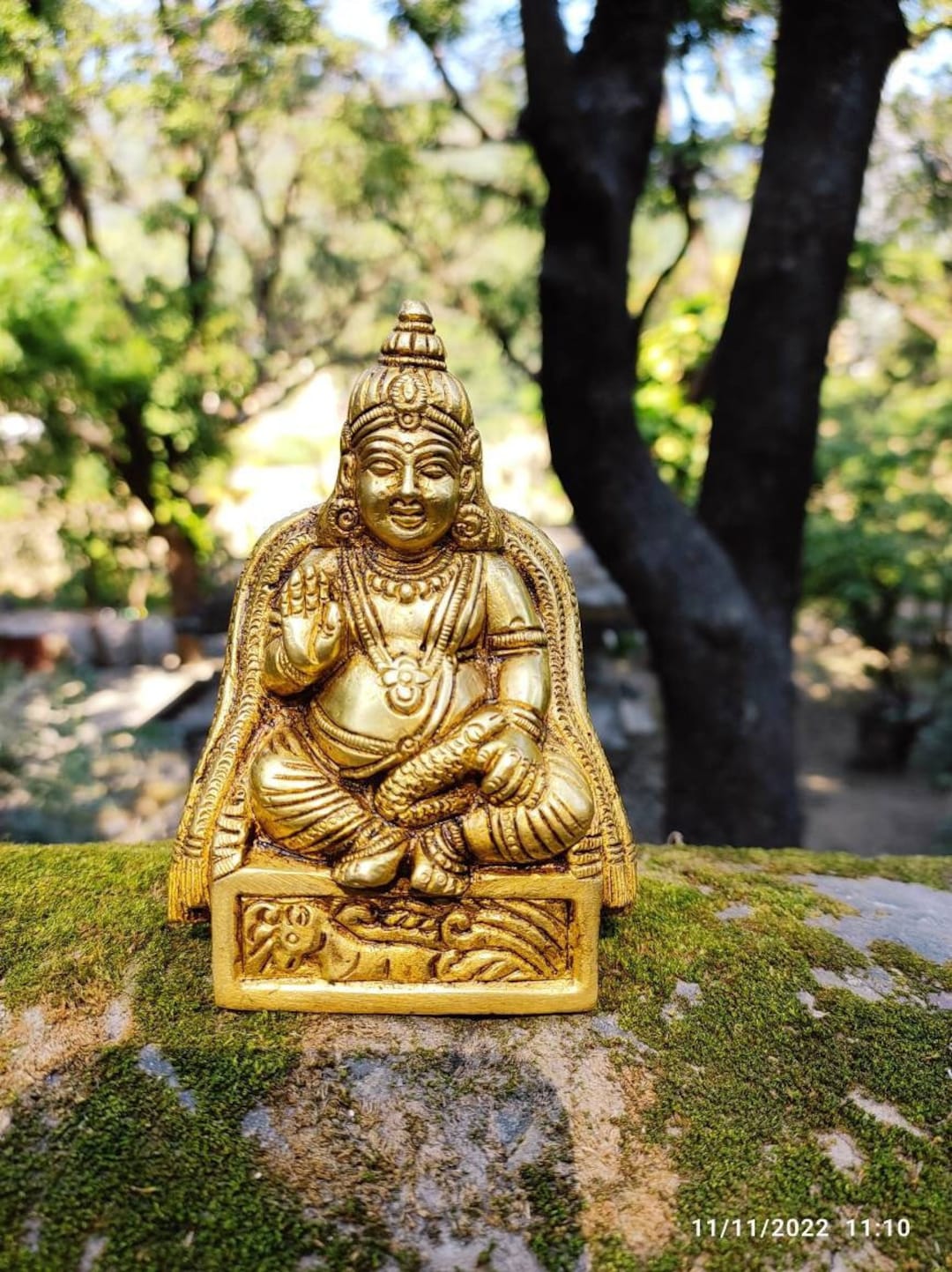 Kuber Maharaj 11 CM, Brass Kubera Statue. Kuber Statue, Sitting Kuvera ...