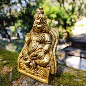Kuber Maharaj 11 CM, Brass Kubera Statue. Kuber Statue, Sitting Kuvera ...