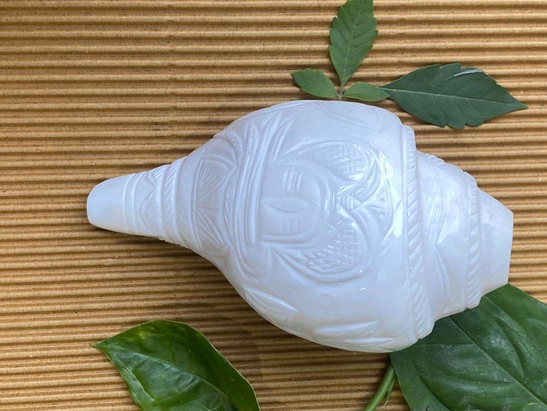 Lord Shiva Conch Shell Sankha Hand Carved - Etsy