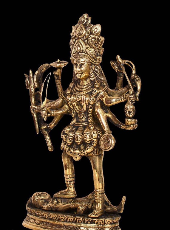 Art & Collectibles Kali shiva statue Goddess Kali Maa Statue in Brass ...