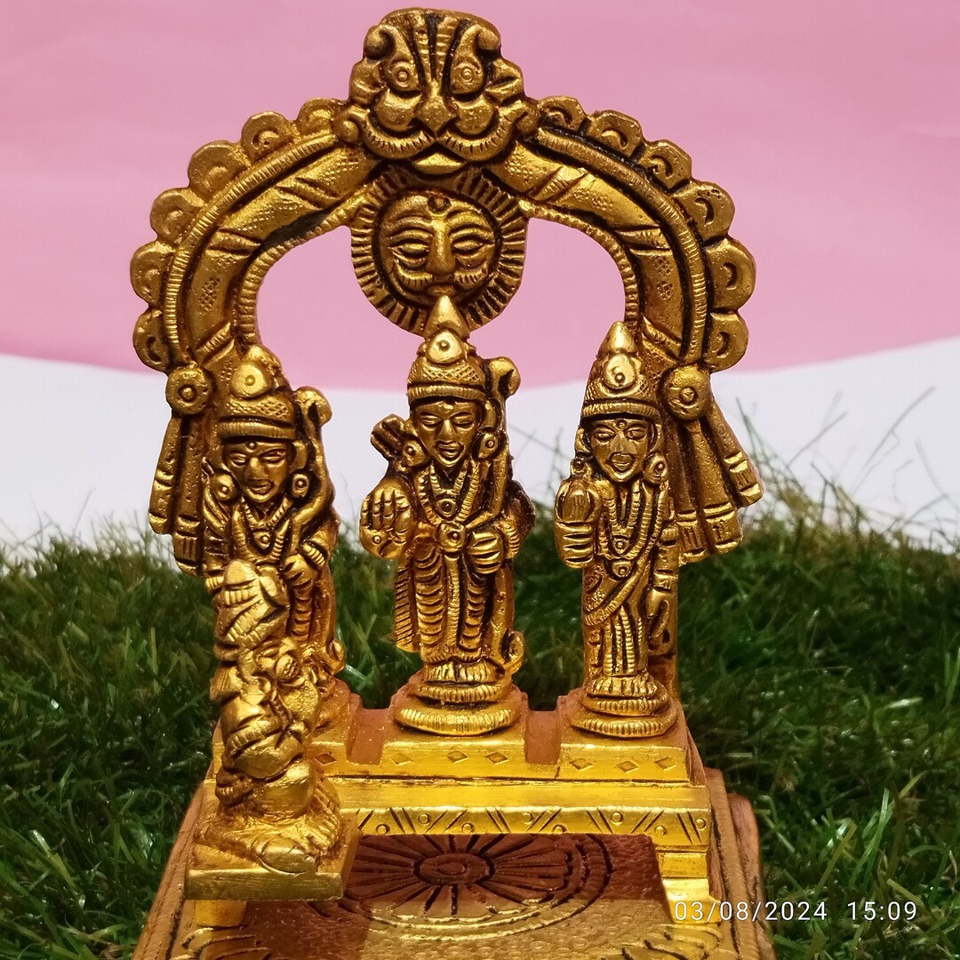 Ramdarbar Statue in Brass, Lord Rama, Lord Hanuman, Lord Lakshman, Sita ...
