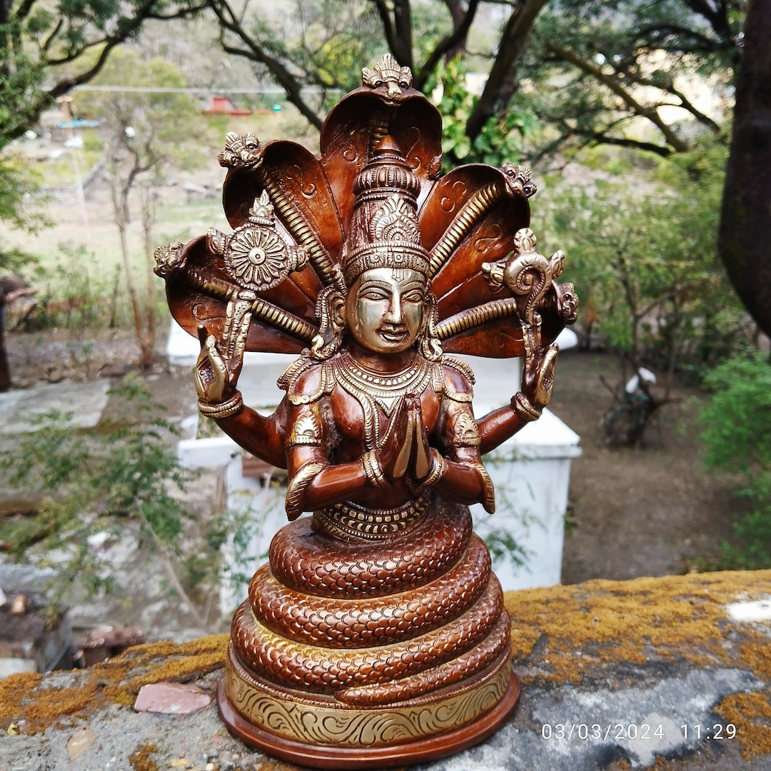 Patanjali Statue 12 Inch Big Size Brass Lord Patanjali Statue Ptanjali ...