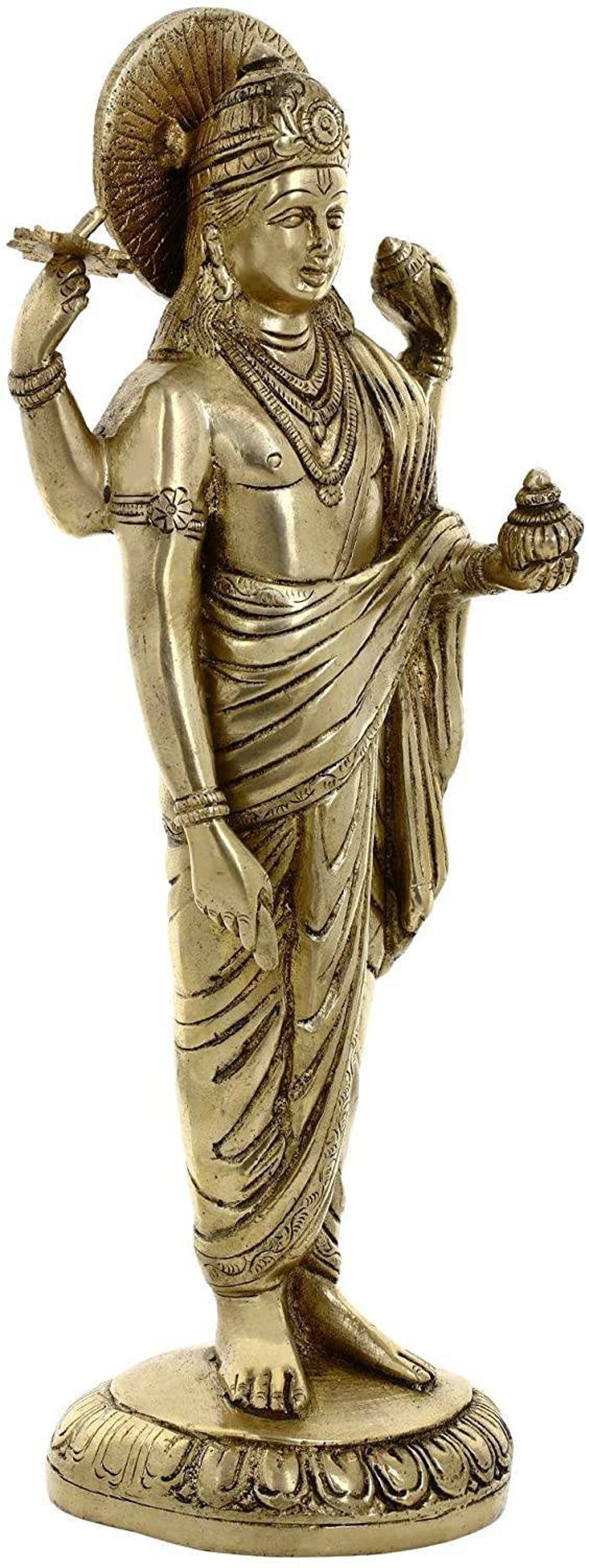 Brass Dhanvantari Statue 30 CM Ayurveda God Lord Dhanvantary - Etsy