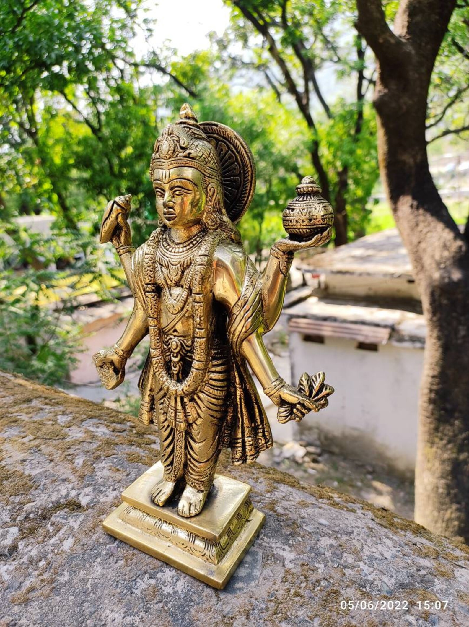 Brass Dhanvantari Statue 26 CM Ayurveda God Lord Dhanvantary - Etsy