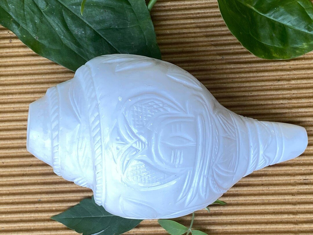 Lord Shiva Conch Shell Sankha Hand Carved - Etsy
