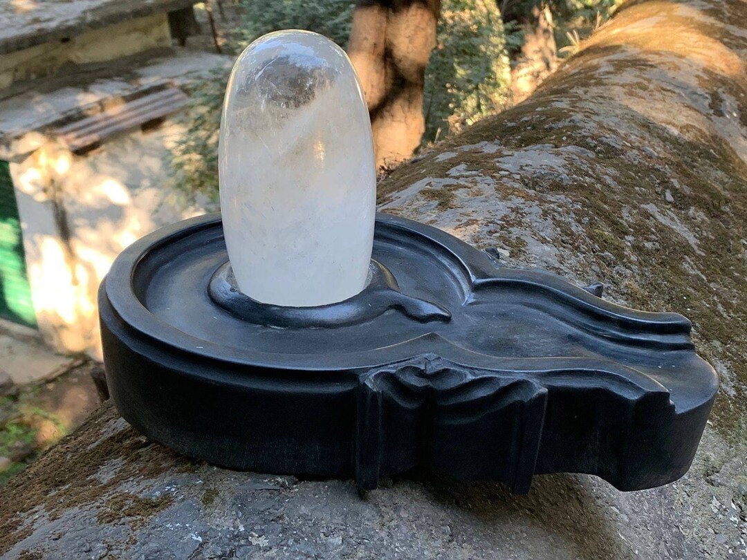 Shiva Lingam Sculpture 7 Inch Marble Shiva Lingam Figure for Temple ...